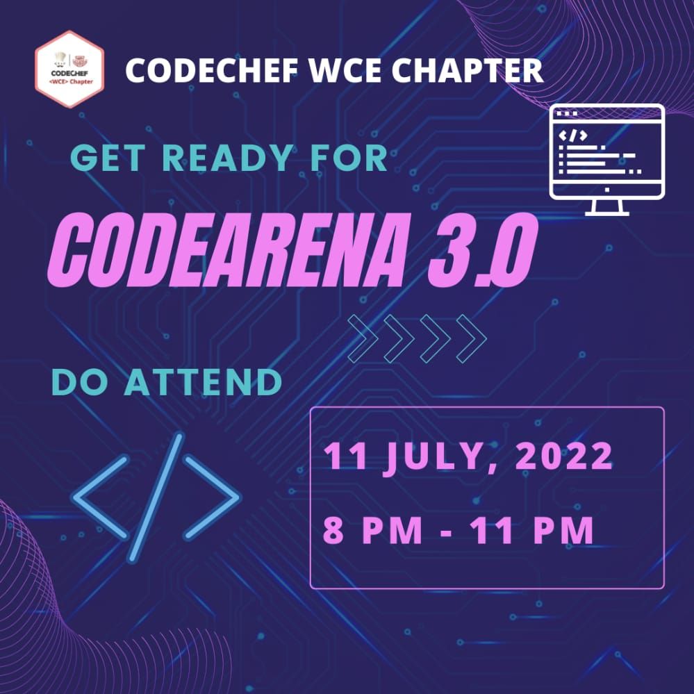 CodeChef Wce Chapter on LinkedIn: #codechef #coding CodeChef Wce Chapter on LinkedIn: #codechef #coding