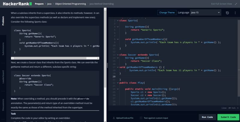 Abhishek Bhattacharjee on LinkedIn: Day 93: Method Overriding (Hacker ... Abhishek Bhattacharjee on LinkedIn: Day 93: Method Overriding (Hacker ...