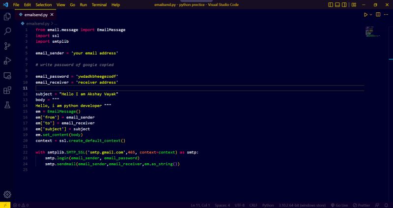 Akshay Vayak on LinkedIn: #python #mail #pythonprogramming # ... Akshay Vayak on LinkedIn: #python #mail #pythonprogramming # ...
