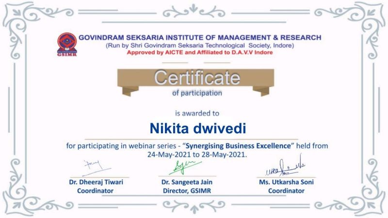 Nikita Dwivedi on LinkedIn: Thank you Team GSIMR for providing ... Nikita Dwivedi on LinkedIn: Thank you Team GSIMR for providing ...