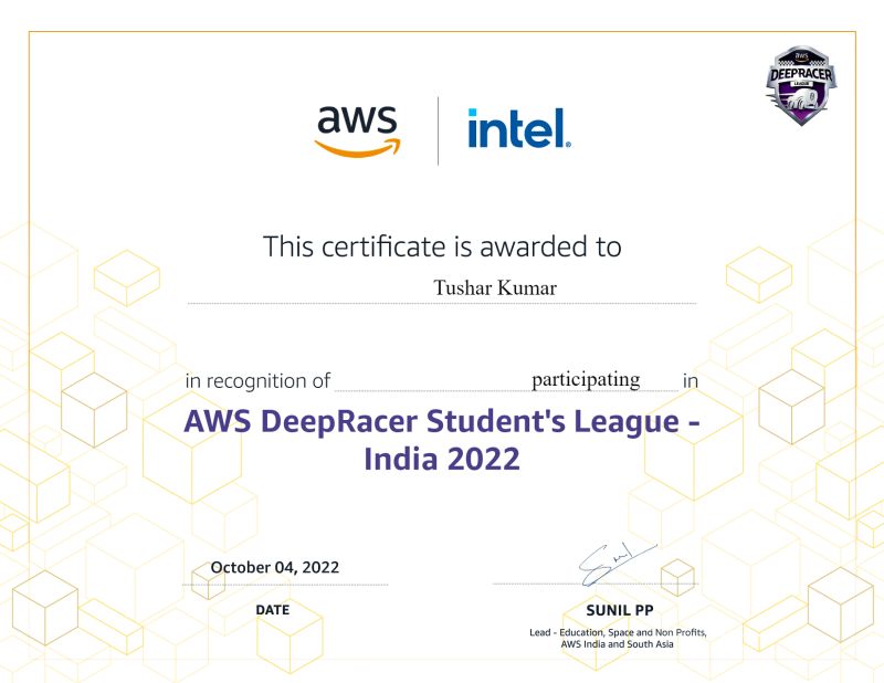 Tushar Kumar on LinkedIn: #connections #thankyou #aws #intel Tushar Kumar on LinkedIn: #connections #thankyou #aws #intel