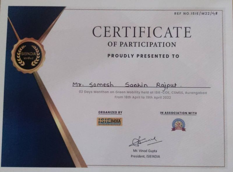 SOMESH RAJPUT on LinkedIn: Completed Certification of Manthan on Green ... SOMESH RAJPUT on LinkedIn: Completed Certification of Manthan on Green ...