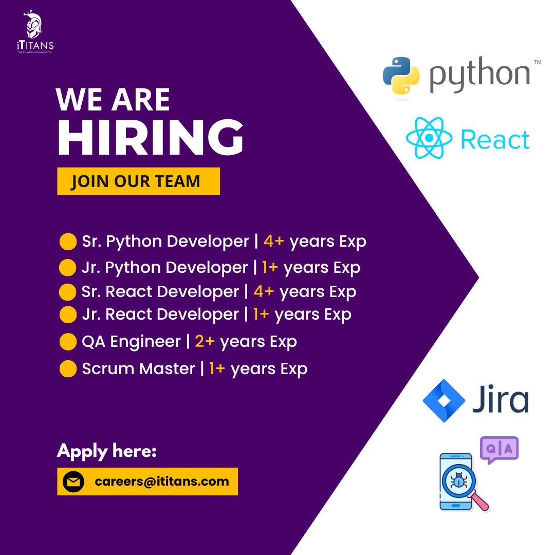 iTitans on LinkedIn: #hiring #reactjs #reactjsdeveloper #python # ... iTitans on LinkedIn: #hiring #reactjs #reactjsdeveloper #python # ...