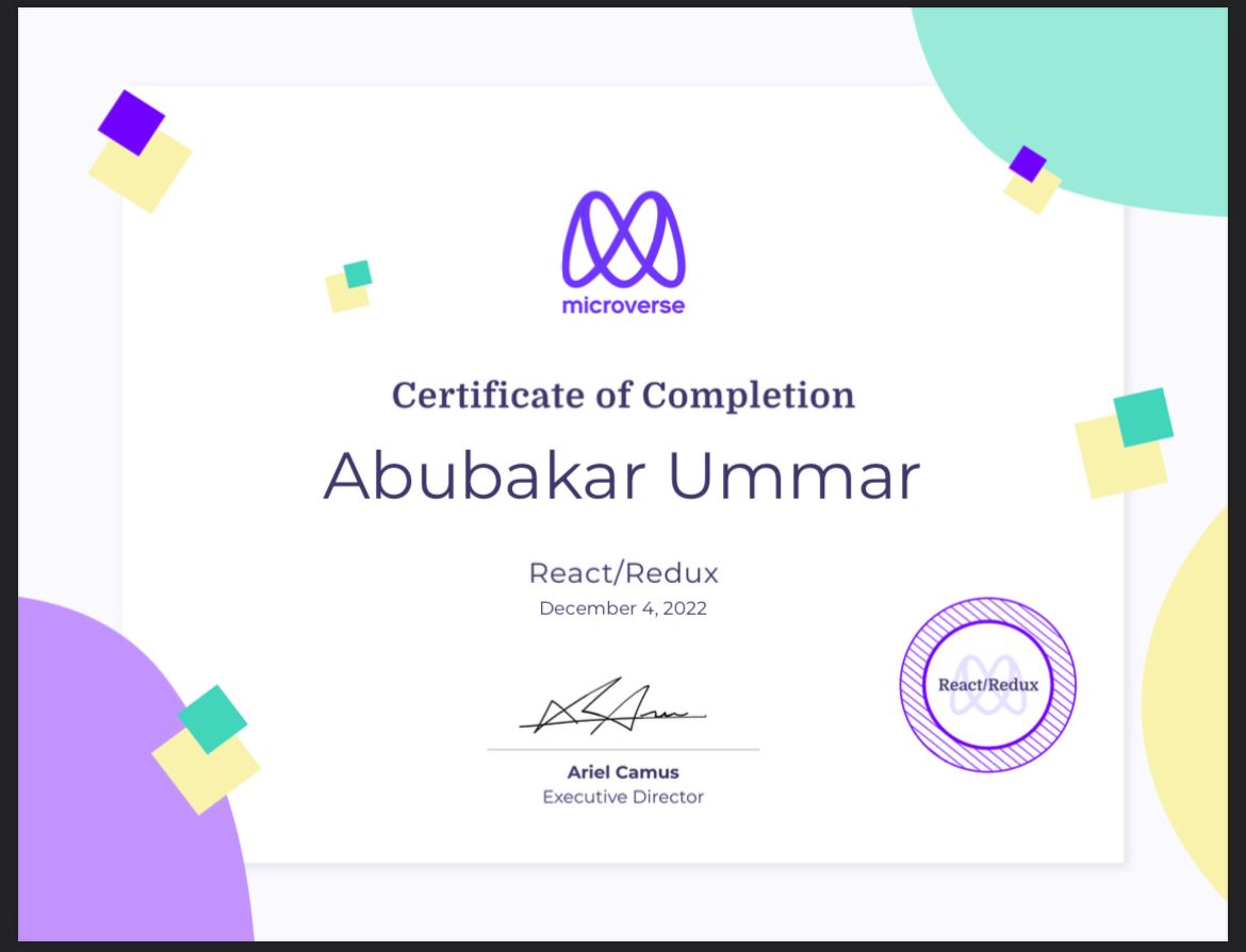 Abubakar Ummar en LinkedIn: #react #reactjs #frontend #microverse # ... Abubakar Ummar en LinkedIn: #react #reactjs #frontend #microverse # ...
