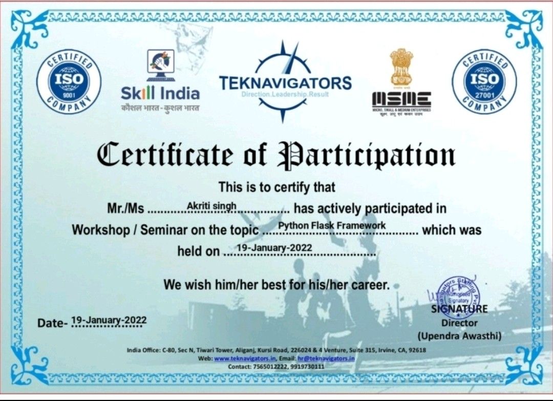 Akriti Singh on LinkedIn: #teknavigators #python Akriti Singh on LinkedIn: #teknavigators #python