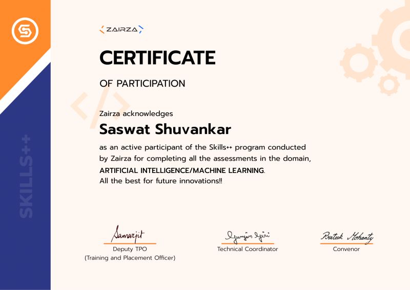 Saswat Shuvankar on LinkedIn: Thank You Zairza Saswat Shuvankar on LinkedIn: Thank You Zairza