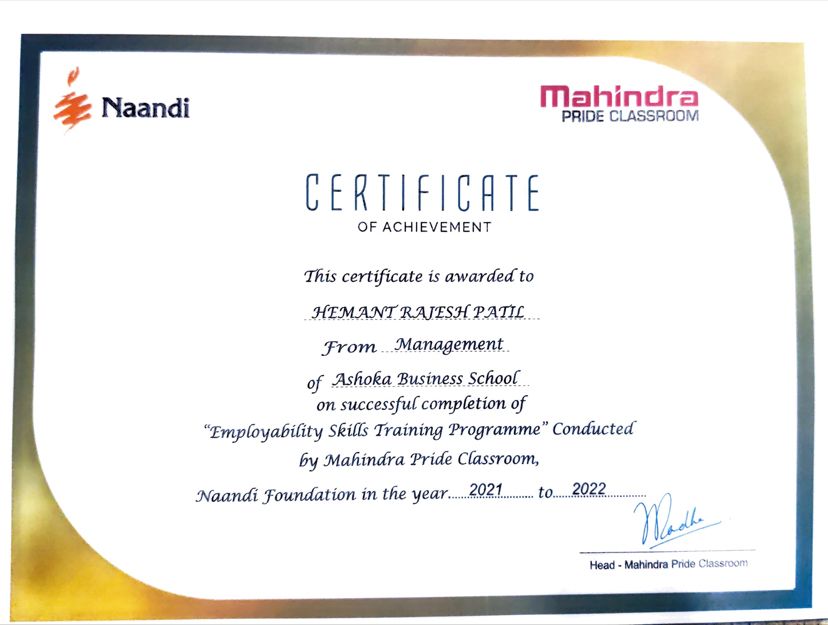 Hemant Patil on LinkedIn: Successfully completed “Employability Skills ... Hemant Patil on LinkedIn: Successfully completed “Employability Skills ...