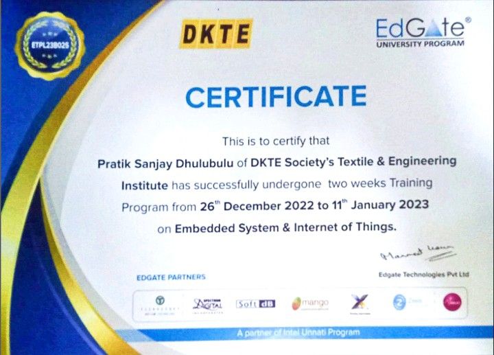 Pratik Dhulubulu on LinkedIn: #internship #internetofthings # ... Pratik Dhulubulu on LinkedIn: #internship #internetofthings # ...