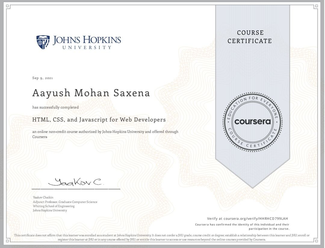 Aayush Mohan Saxena on LinkedIn: #webdevelopment #html5 #javascript # ... Aayush Mohan Saxena on LinkedIn: #webdevelopment #html5 #javascript # ...