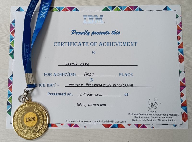 Hardik Garg on LinkedIn: #project #ibm #certificate #goldmedal #winner ... Hardik Garg on LinkedIn: #project #ibm #certificate #goldmedal #winner ...