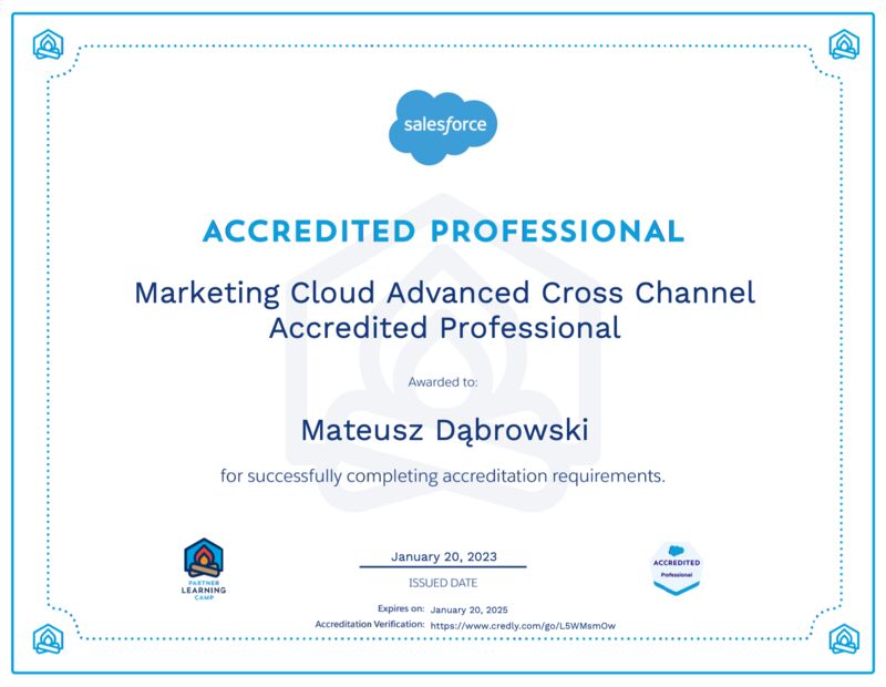 Mateusz Dąbrowski on LinkedIn: #sfmc #marketingcloud #salesforceohana # ... Mateusz Dąbrowski on LinkedIn: #sfmc #marketingcloud #salesforceohana # ...