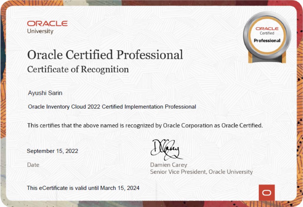 Ayushi Sarin on LinkedIn: #oracle #cloud #infosys #supplychainmanagement Ayushi Sarin on LinkedIn: #oracle #cloud #infosys #supplychainmanagement