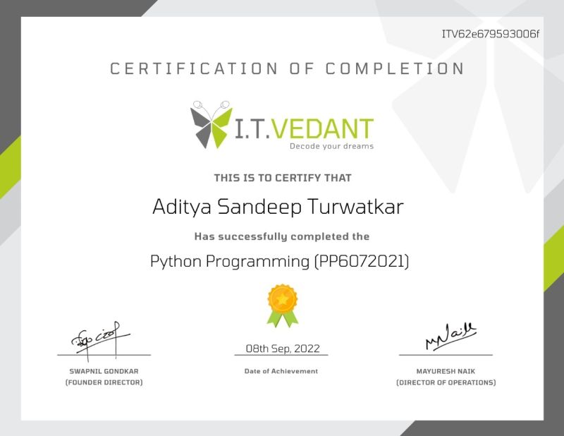 Aditya Turwatkar on LinkedIn: #itvedant #python #pythonprogramming # ... Aditya Turwatkar on LinkedIn: #itvedant #python #pythonprogramming # ...