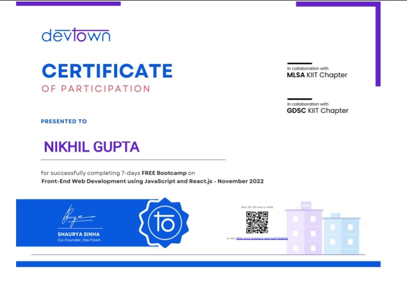 Nikhil Gupta on LinkedIn: I have successfully completed 7-days Bootcamp ... Nikhil Gupta on LinkedIn: I have successfully completed 7-days Bootcamp ...