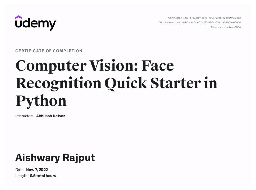 Aishwary Rajput on LinkedIn: #udemy #udemycourse #opencv #facedetection ... Aishwary Rajput on LinkedIn: #udemy #udemycourse #opencv #facedetection ...