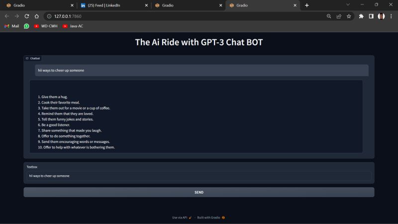 Saksham R. Shah on LinkedIn: #python #openai #chatgpt #chatbot # ... Saksham R. Shah on LinkedIn: #python #openai #chatgpt #chatbot # ...