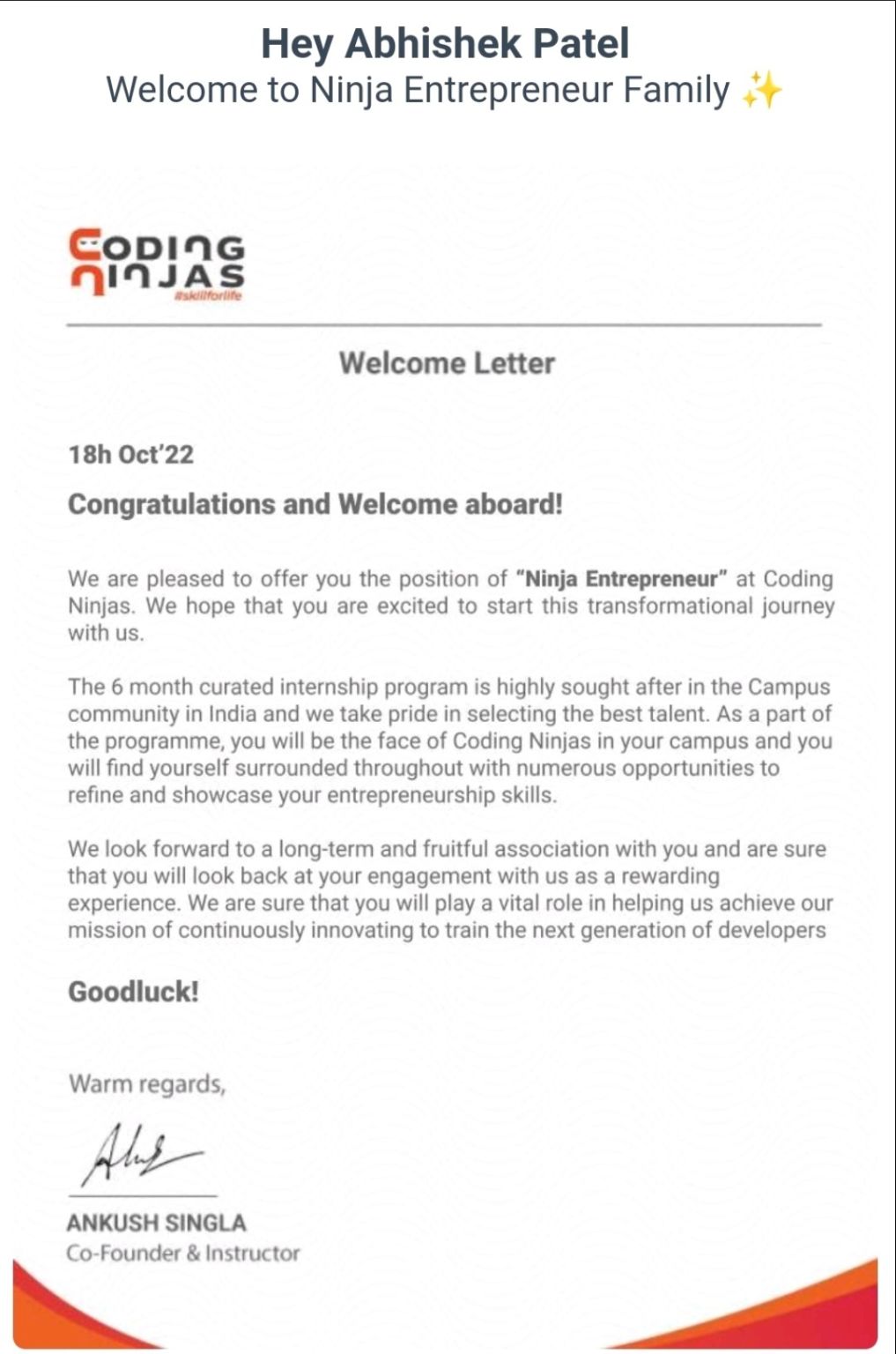 Abhishek Patel on LinkedIn: #connections #codingninjas Abhishek Patel on LinkedIn: #connections #codingninjas