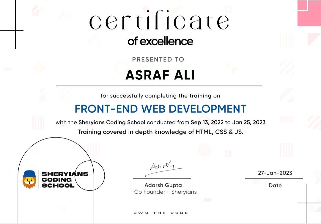 Asraf Maqsood on LinkedIn: #hello #thesheryianscodingschool # ... Asraf Maqsood on LinkedIn: #hello #thesheryianscodingschool # ...