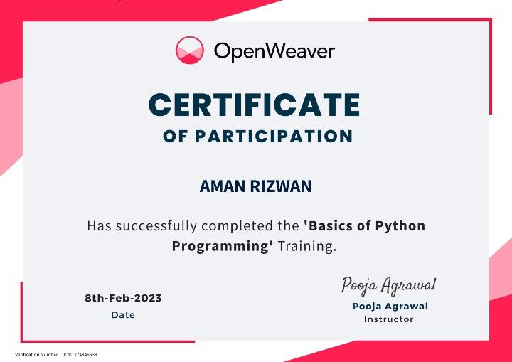 Aman Rizwan on LinkedIn: #python #pythonprogramming #pythondeveloper # ... Aman Rizwan on LinkedIn: #python #pythonprogramming #pythondeveloper # ...
