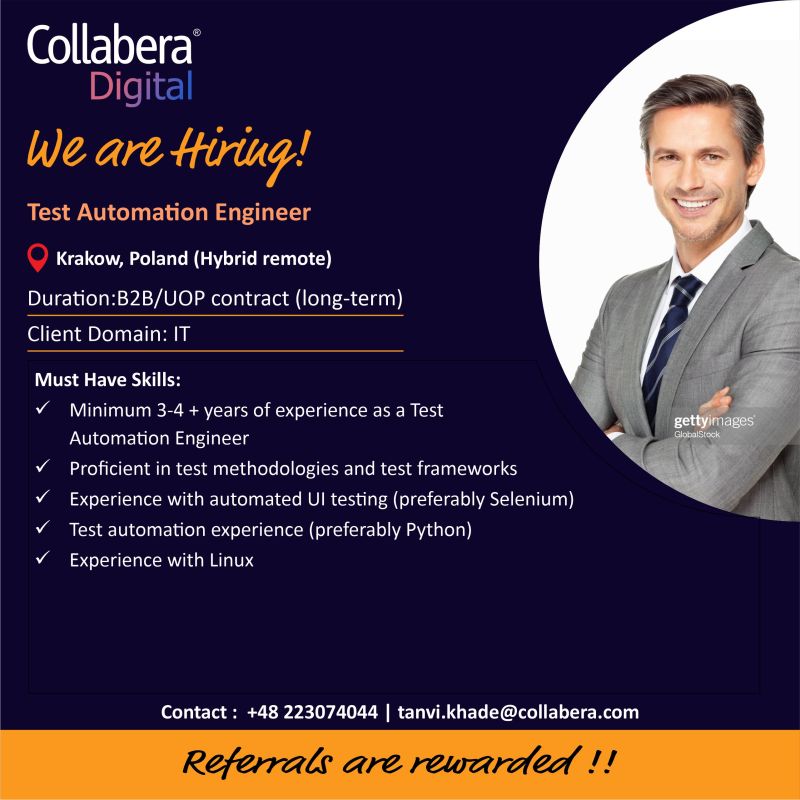 Tanvi Khade on LinkedIn: #hiring #automation #python #tester # ... Tanvi Khade on LinkedIn: #hiring #automation #python #tester # ...