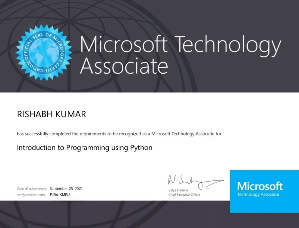 Rishabh Kumar on LinkedIn: #python #microsoft Rishabh Kumar on LinkedIn: #python #microsoft