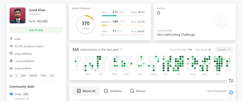 Juned Khan on LinkedIn: #dsa #leetcode #competitiveprogramming #dsacoding Juned Khan on LinkedIn: #dsa #leetcode #competitiveprogramming #dsacoding
