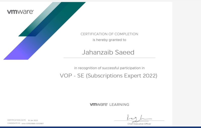 Jahanzaib Saeed on LinkedIn: #vmware #vop #vmwarepartners Jahanzaib Saeed on LinkedIn: #vmware #vop #vmwarepartners