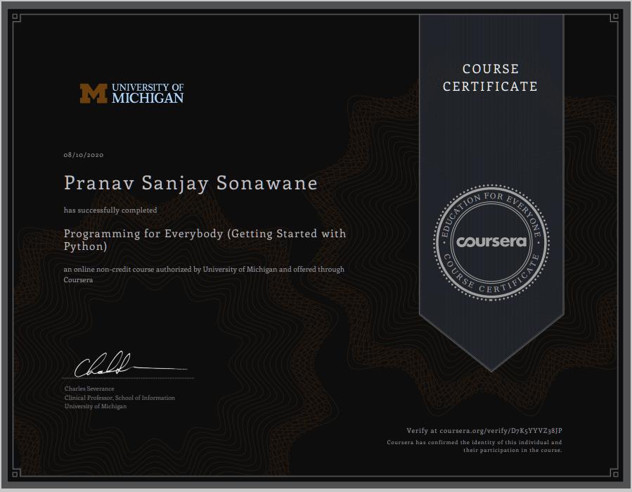 PRANAV SONAWANE on LinkedIn: #pythonforeverybody #pythonlearning # ... PRANAV SONAWANE on LinkedIn: #pythonforeverybody #pythonlearning # ...