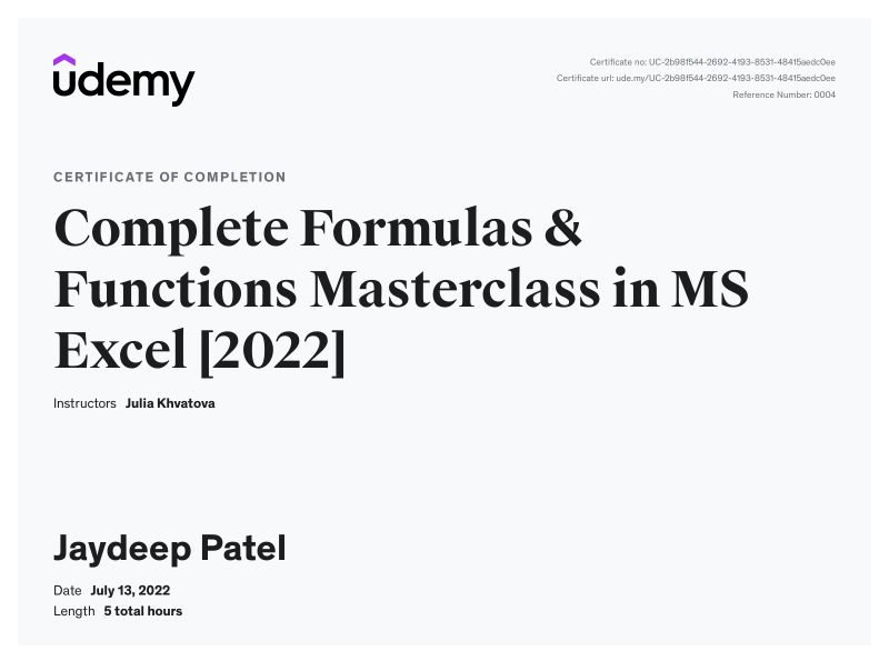 Jaydeep Patel on LinkedIn: #msexcel #learning Jaydeep Patel on LinkedIn: #msexcel #learning