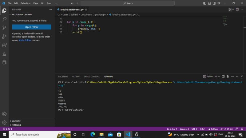 Sindhu Venkat on LinkedIn: Task 9 patterns in python Kiran Sagar PythonLife Sindhu Venkat on LinkedIn: Task 9 patterns in python Kiran Sagar PythonLife