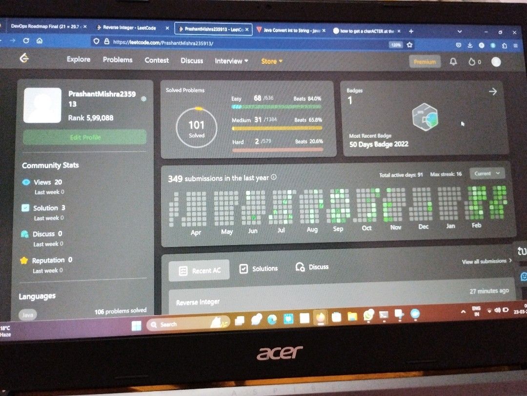 Prashant Mishra on LinkedIn: completed 100 questions in leetcode... 😅 Prashant Mishra on LinkedIn: completed 100 questions in leetcode... 😅