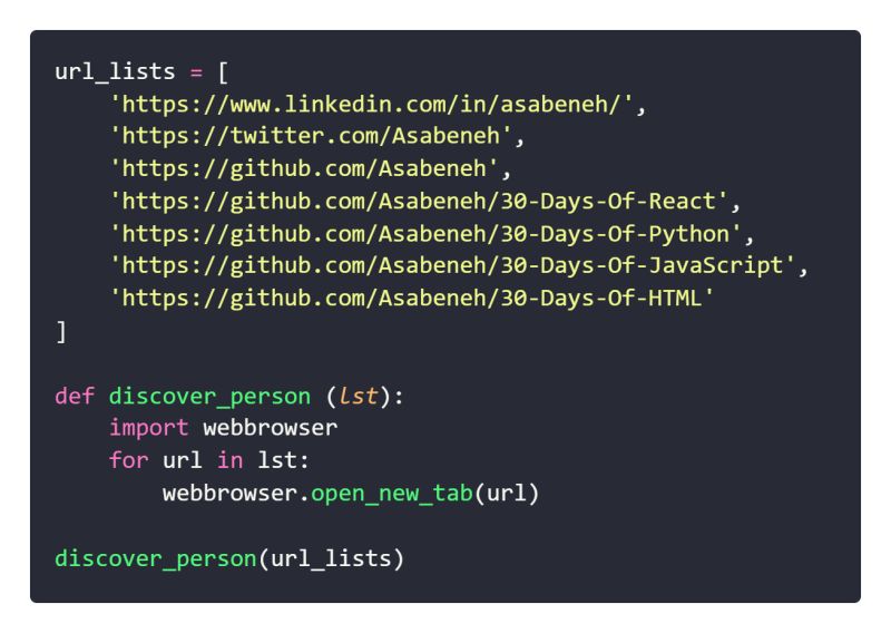 Asabeneh Yetayeh on LinkedIn: #30daysofpython #python Asabeneh Yetayeh on LinkedIn: #30daysofpython #python