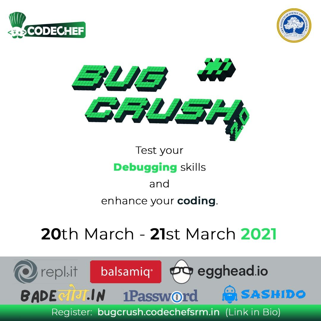 Aditya Singh on LinkedIn: #bugcrush #codechefcollegechapters #codechef ... Aditya Singh on LinkedIn: #bugcrush #codechefcollegechapters #codechef ...