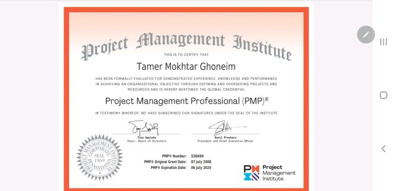 Tamer Mokhtar Ghoneim, PMP, ITIL, CSM, MCSD on LinkedIn: renewal Tamer Mokhtar Ghoneim, PMP, ITIL, CSM, MCSD on LinkedIn: renewal