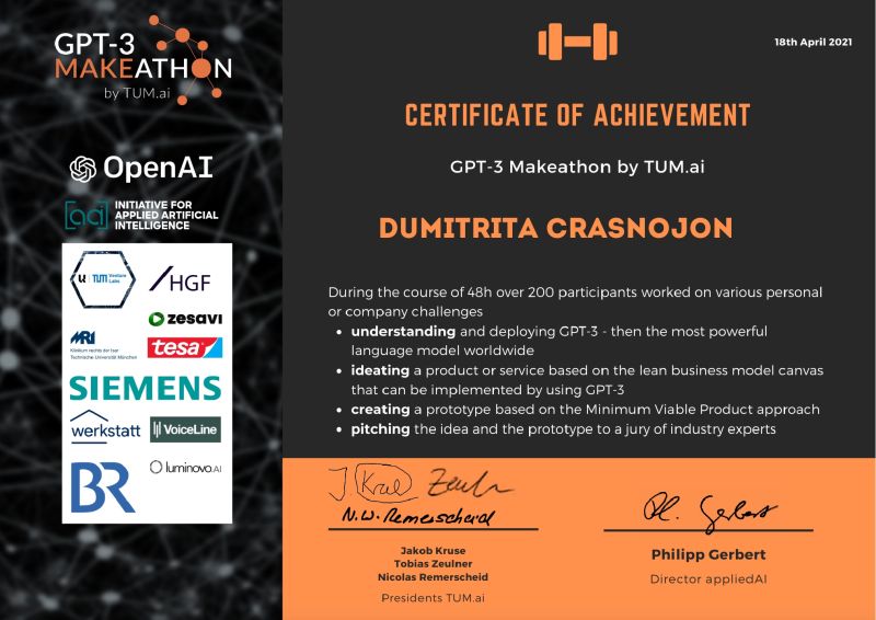 Dumitrita Crasnojon on LinkedIn: #gpt3 Dumitrita Crasnojon on LinkedIn: #gpt3