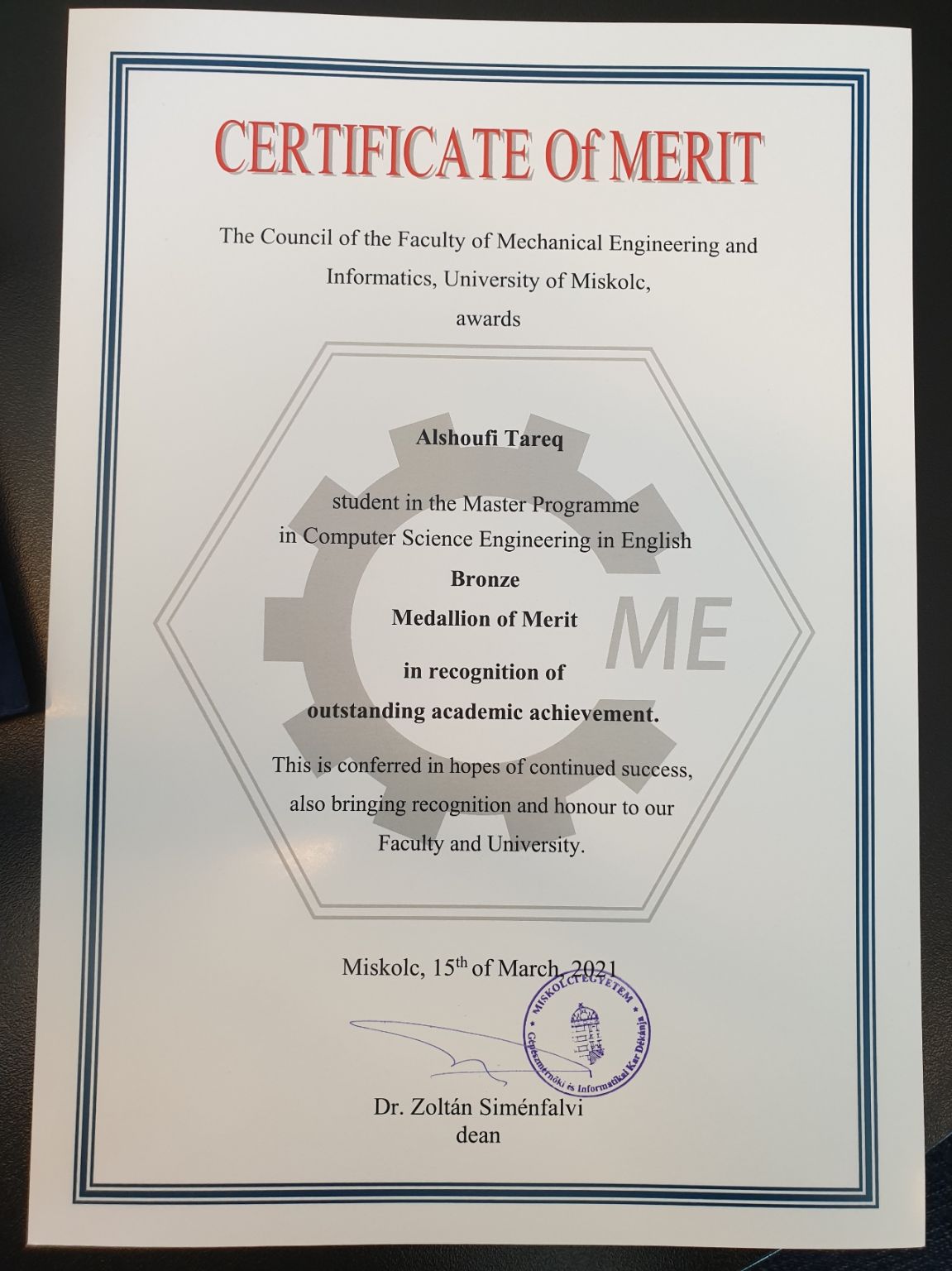 Tareq Alshoufi on LinkedIn: Bronze medallion of Merit based on my study ... Tareq Alshoufi on LinkedIn: Bronze medallion of Merit based on my study ...