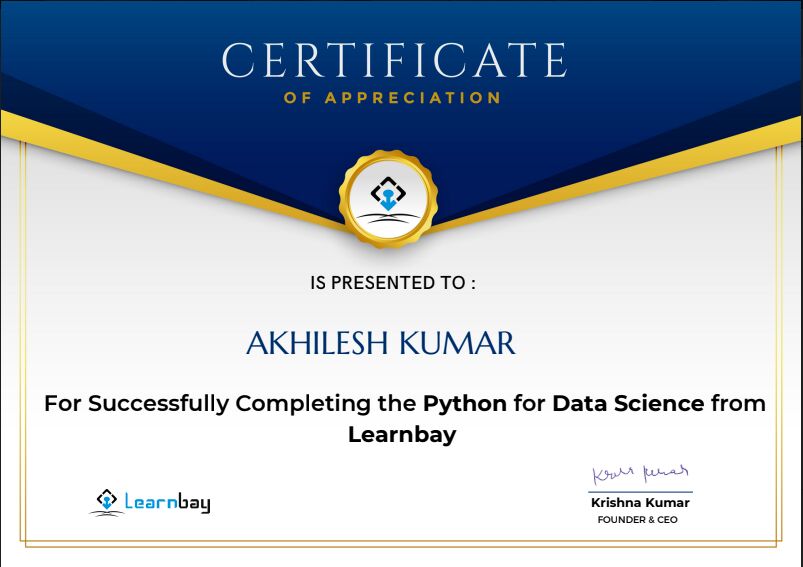 Akhilesh Kumar on LinkedIn: #learnbay #datascience #pythonprogramming # ... Akhilesh Kumar on LinkedIn: #learnbay #datascience #pythonprogramming # ...