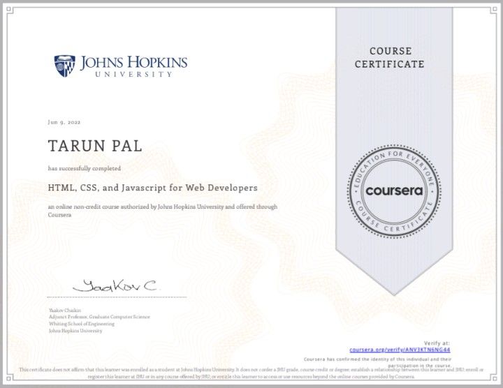 Tarun Pal on LinkedIn: #coursera #johnshopkinsuniversity #html #ss # ... Tarun Pal on LinkedIn: #coursera #johnshopkinsuniversity #html #ss # ...