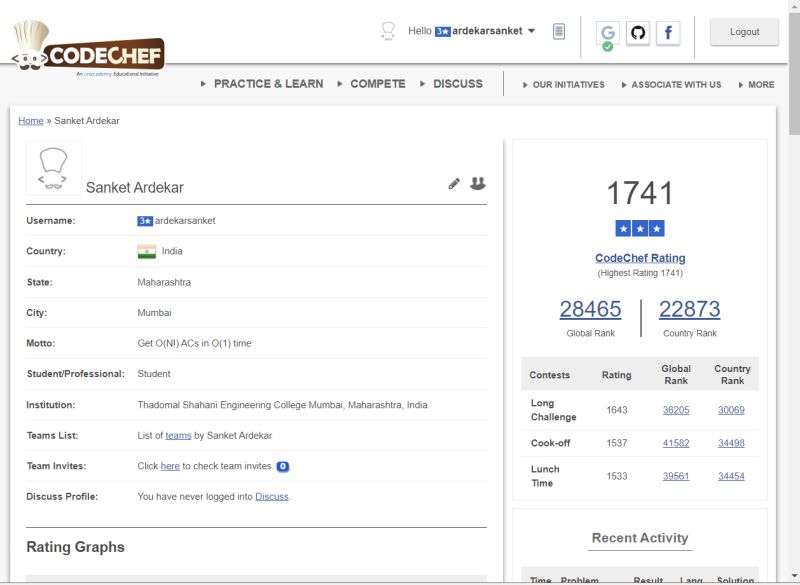 Sanket Ardekar on LinkedIn: #competitiveprogramming #codechef #coding ... Sanket Ardekar on LinkedIn: #competitiveprogramming #codechef #coding ...
