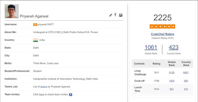 Priyansh Agarwal on LinkedIn: #codechef #competitiveprogramming # ... Priyansh Agarwal on LinkedIn: #codechef #competitiveprogramming # ...