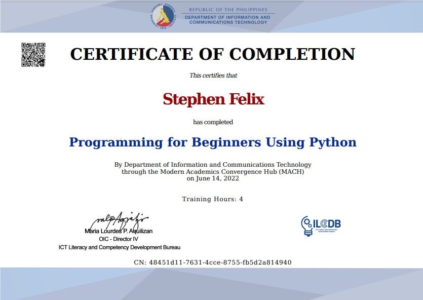 Stephen Felix on LinkedIn: #python #pythonlearning Stephen Felix on LinkedIn: #python #pythonlearning