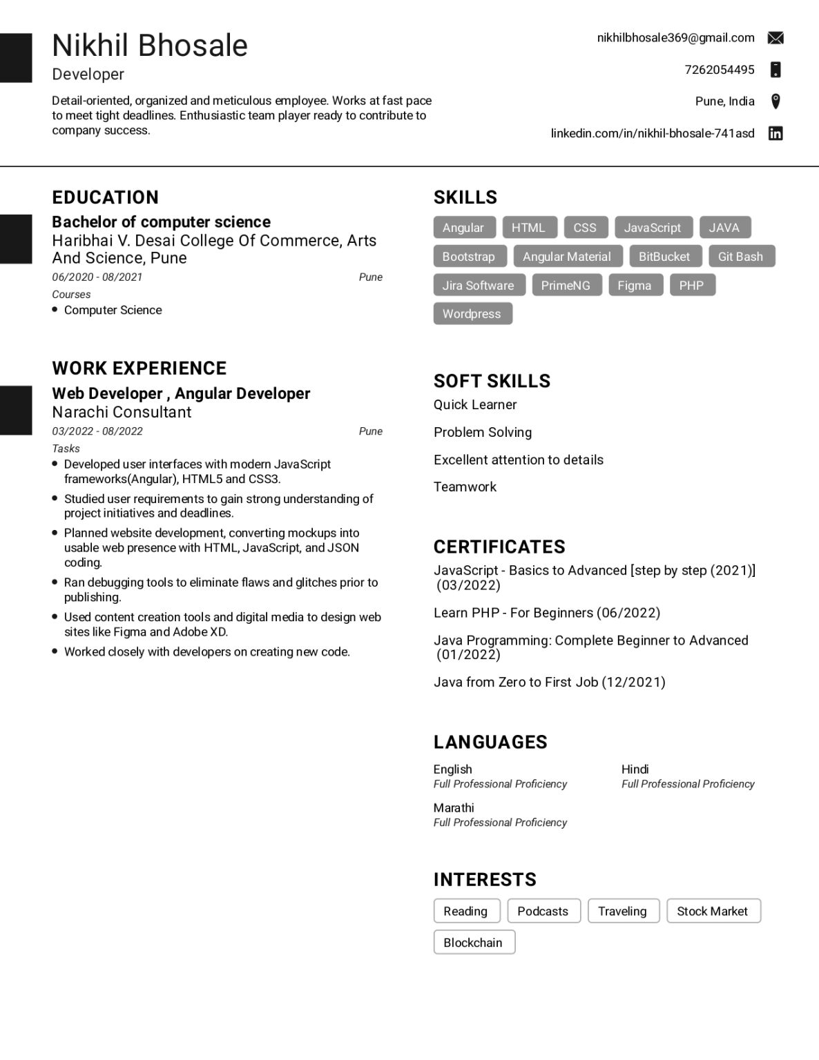 Nikhil Bhosale on LinkedIn: #needjob #javascript #angular #css # ... Nikhil Bhosale on LinkedIn: #needjob #javascript #angular #css # ...