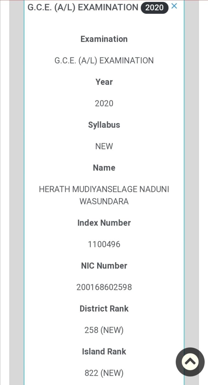 Naduni Wasundara on LinkedIn: G. C. E. Advanced level exam results 2020 Naduni Wasundara on LinkedIn: G. C. E. Advanced level exam results 2020