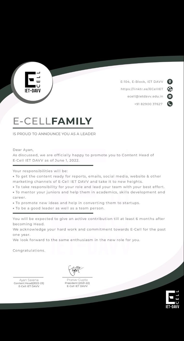 Ayan Saxena on LinkedIn: I am extremely delighted to announce that I ... Ayan Saxena on LinkedIn: I am extremely delighted to announce that I ...