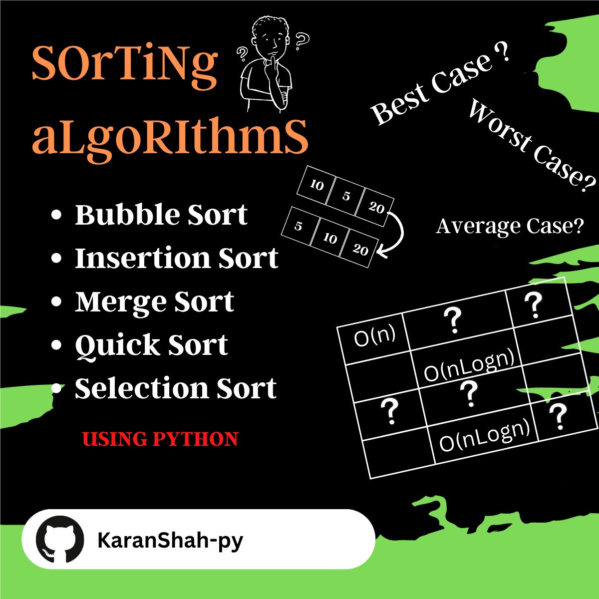 Karan Shah on LinkedIn: #dsa #python #sortingalgorithms #learning Karan Shah on LinkedIn: #dsa #python #sortingalgorithms #learning