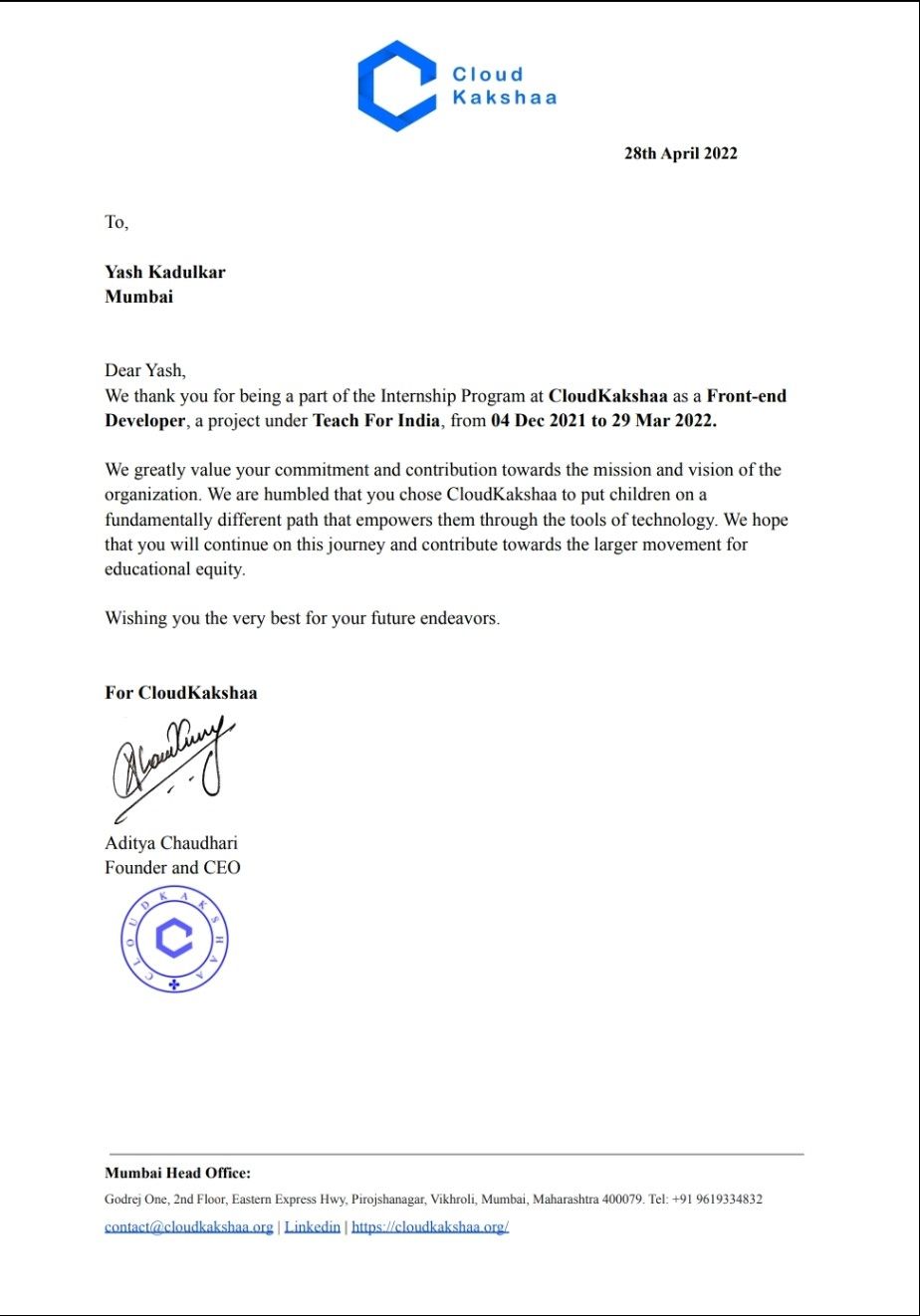 Yash Kadulkar on LinkedIn: #internship #html #css #javascript #php # ... Yash Kadulkar on LinkedIn: #internship #html #css #javascript #php # ...