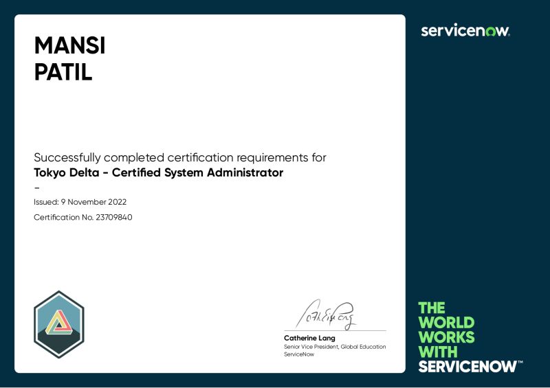Mansi Patil on LinkedIn: #servicenow #servicenowdeveloper Mansi Patil on LinkedIn: #servicenow #servicenowdeveloper