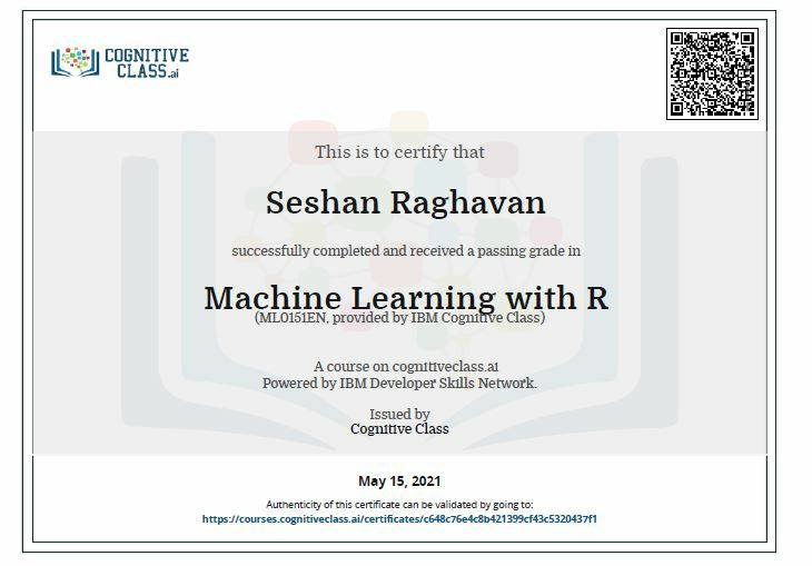 Seshan Raghavan on LinkedIn: #certification Seshan Raghavan on LinkedIn: #certification