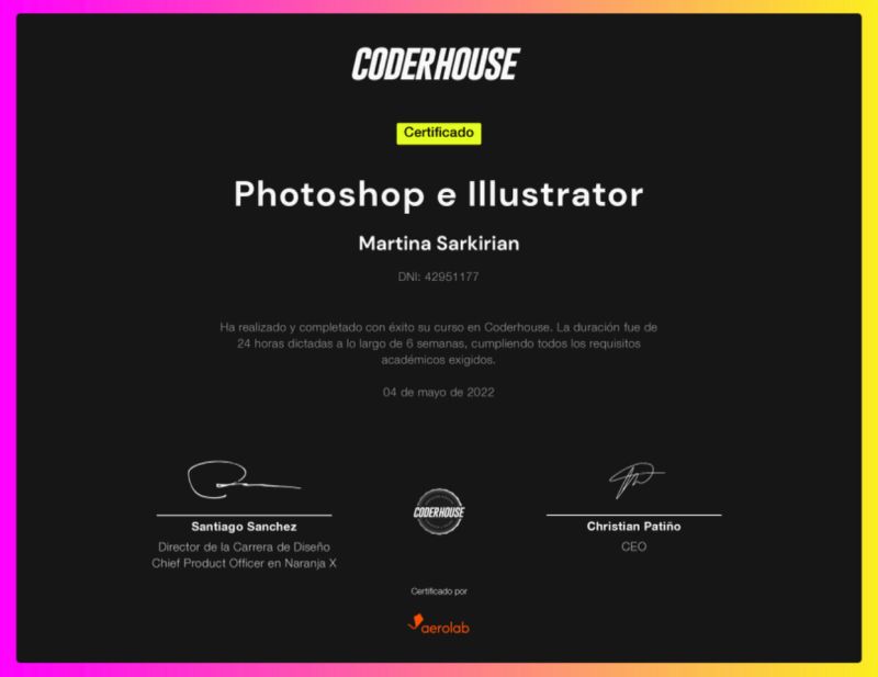 Martina Sarkirian on LinkedIn: Mi certificado del curso de Photoshop e ... Martina Sarkirian on LinkedIn: Mi certificado del curso de Photoshop e ...