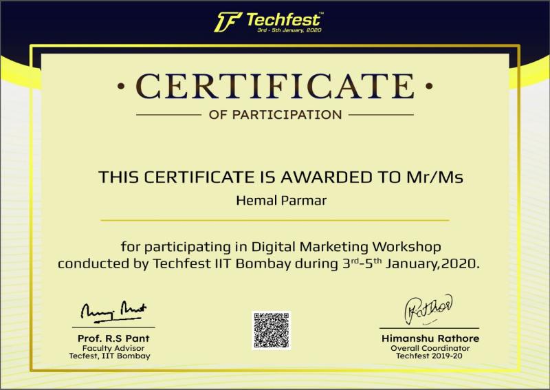 Hemal Parmar on LinkedIn: #iitbombay #techfest #digitalmarketing Hemal Parmar on LinkedIn: #iitbombay #techfest #digitalmarketing